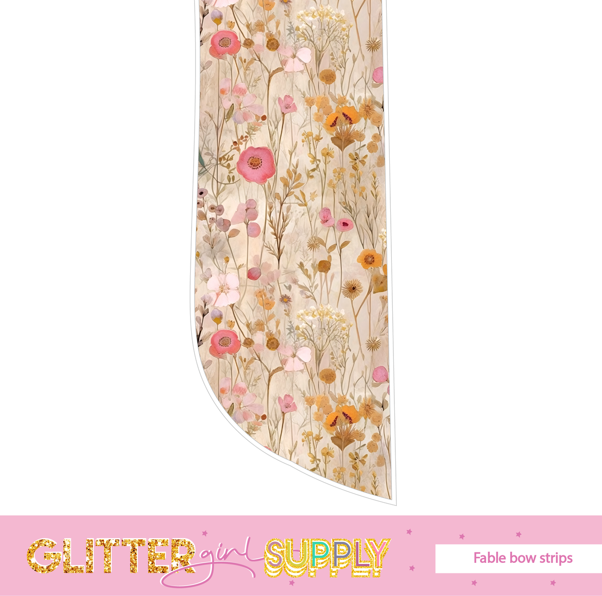 Fable Vintage watercolor floral tan – Glitter Girl Supply