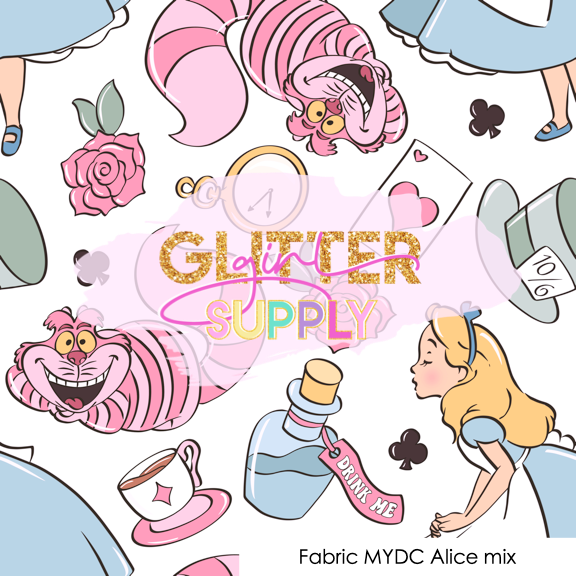 Fabric MYDC Alice mix – Glitter Girl Supply