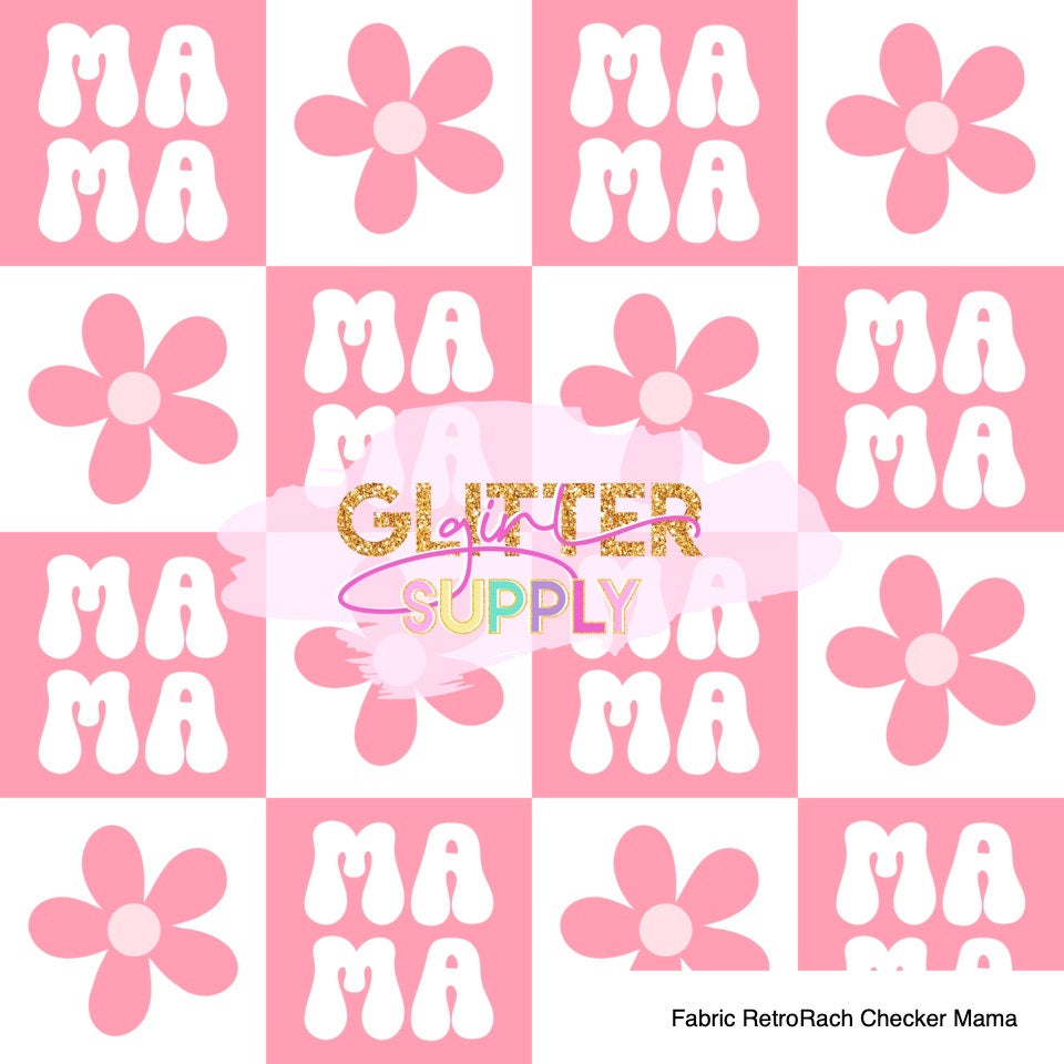 Fabric RetroRach Checker Mama – Glitter Girl Supply