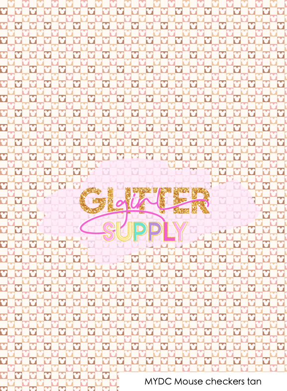 MYDC Mouse checkers tan brown – Glitter Girl Supply
