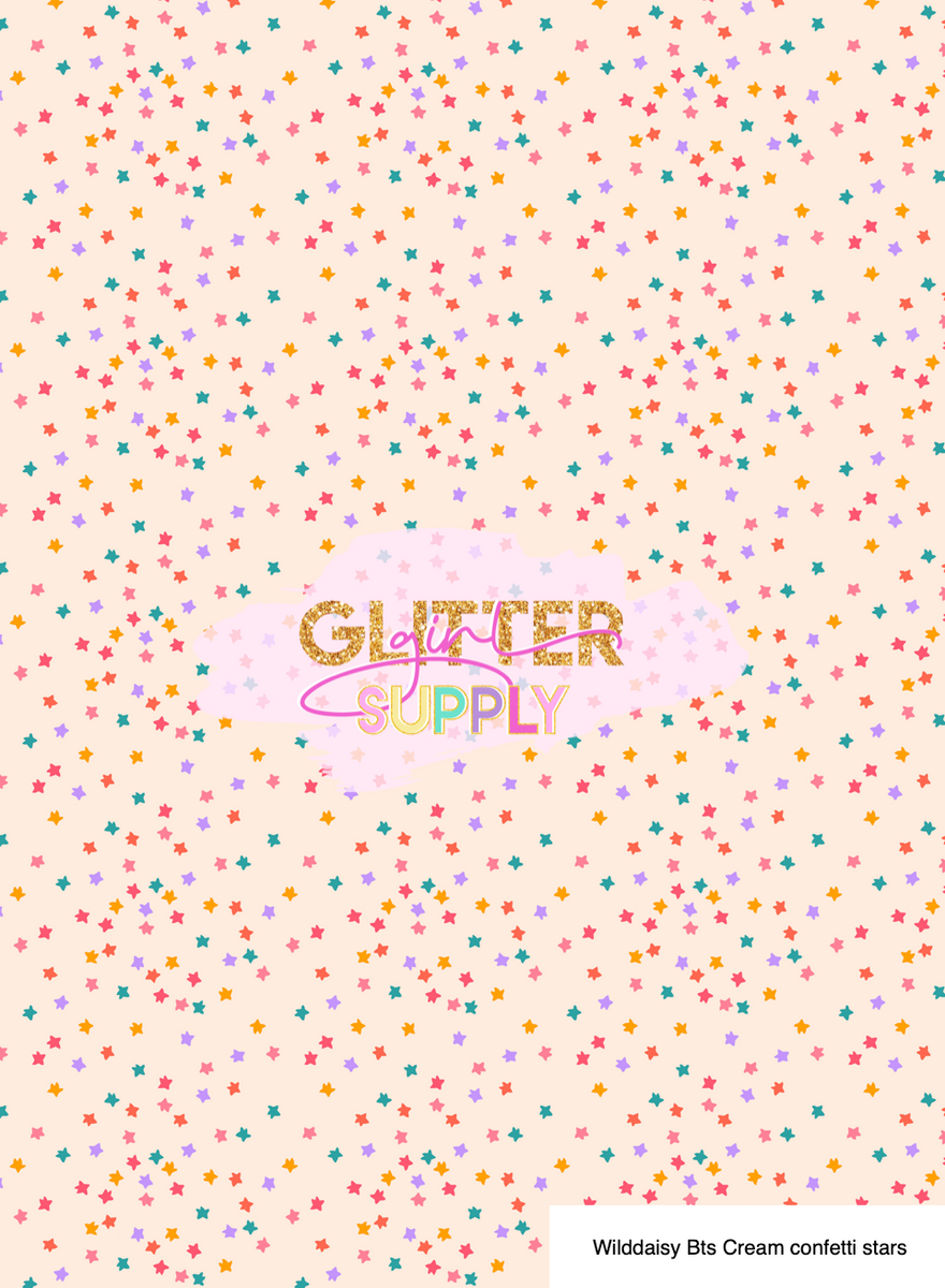 Wilddaisy Bts Cream confetti stars – Glitter Girl Supply