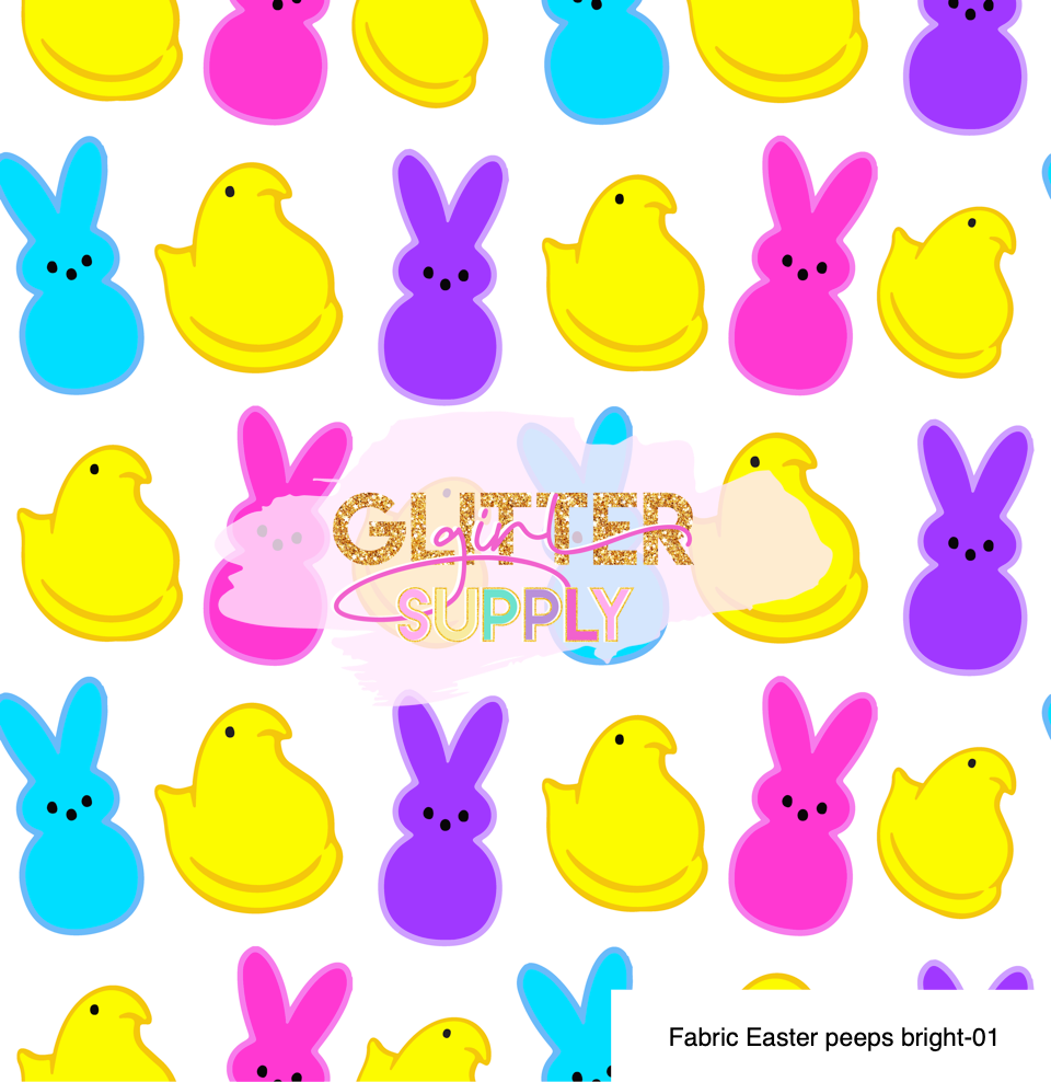 Fabric Easter peeps bright – Glitter Girl Supply