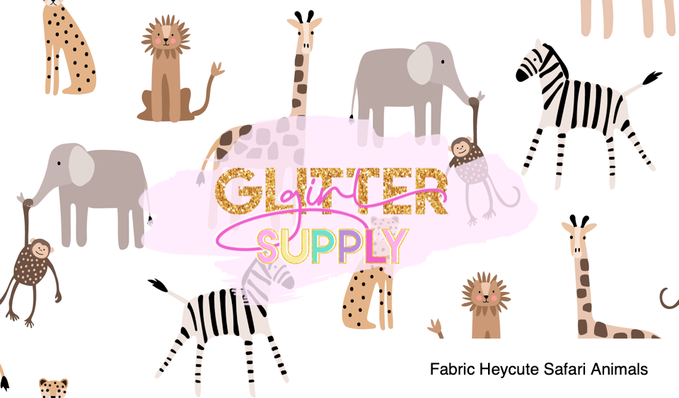 Fabric Heycute Safari Animals – Glitter Girl Supply