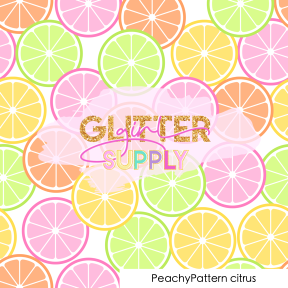 Fabric PeachyPattern citrus – Glitter Girl Supply