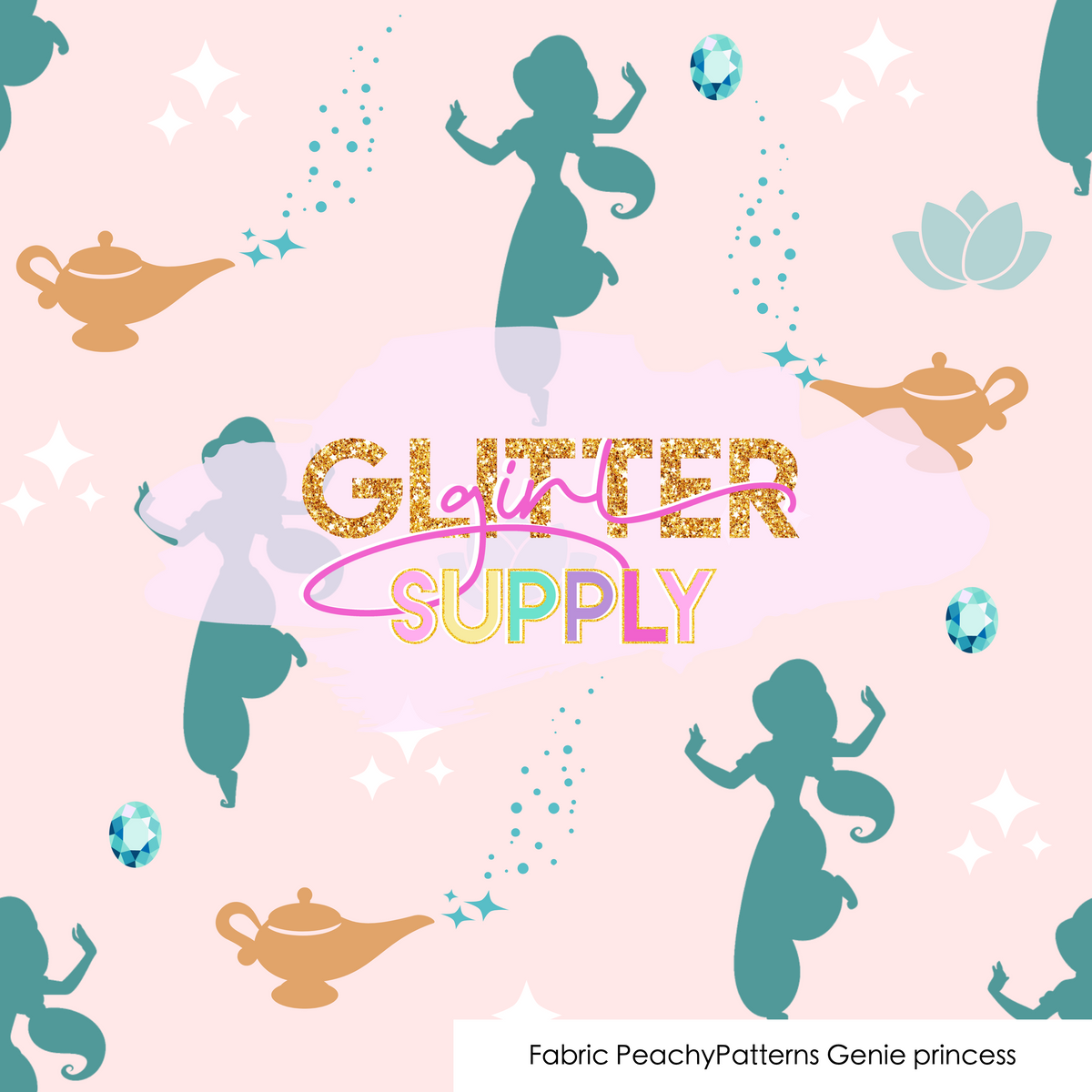 Fabric PeachyPatterns Genie princess – Glitter Girl Supply