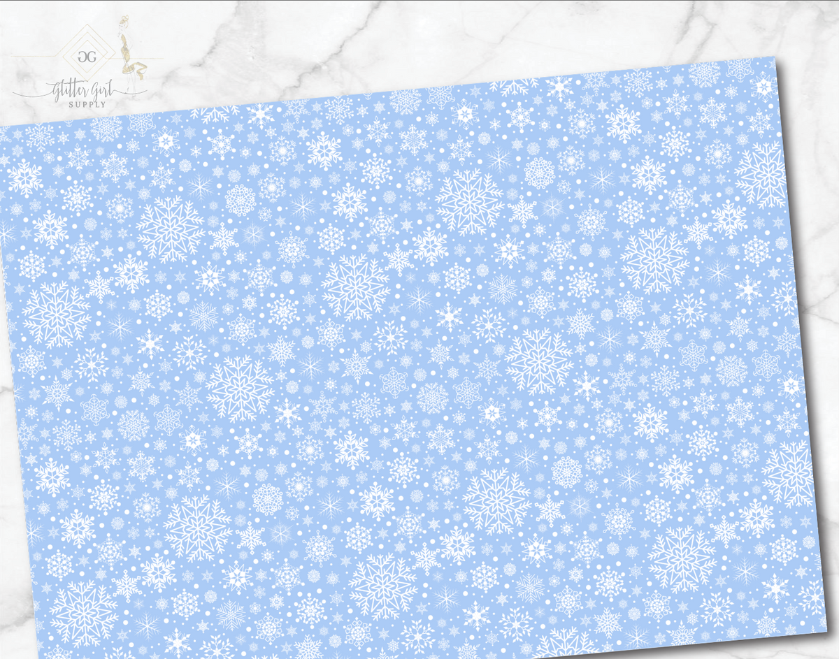 Frozen Light Blue Snowflakes – Glitter Girl Supply