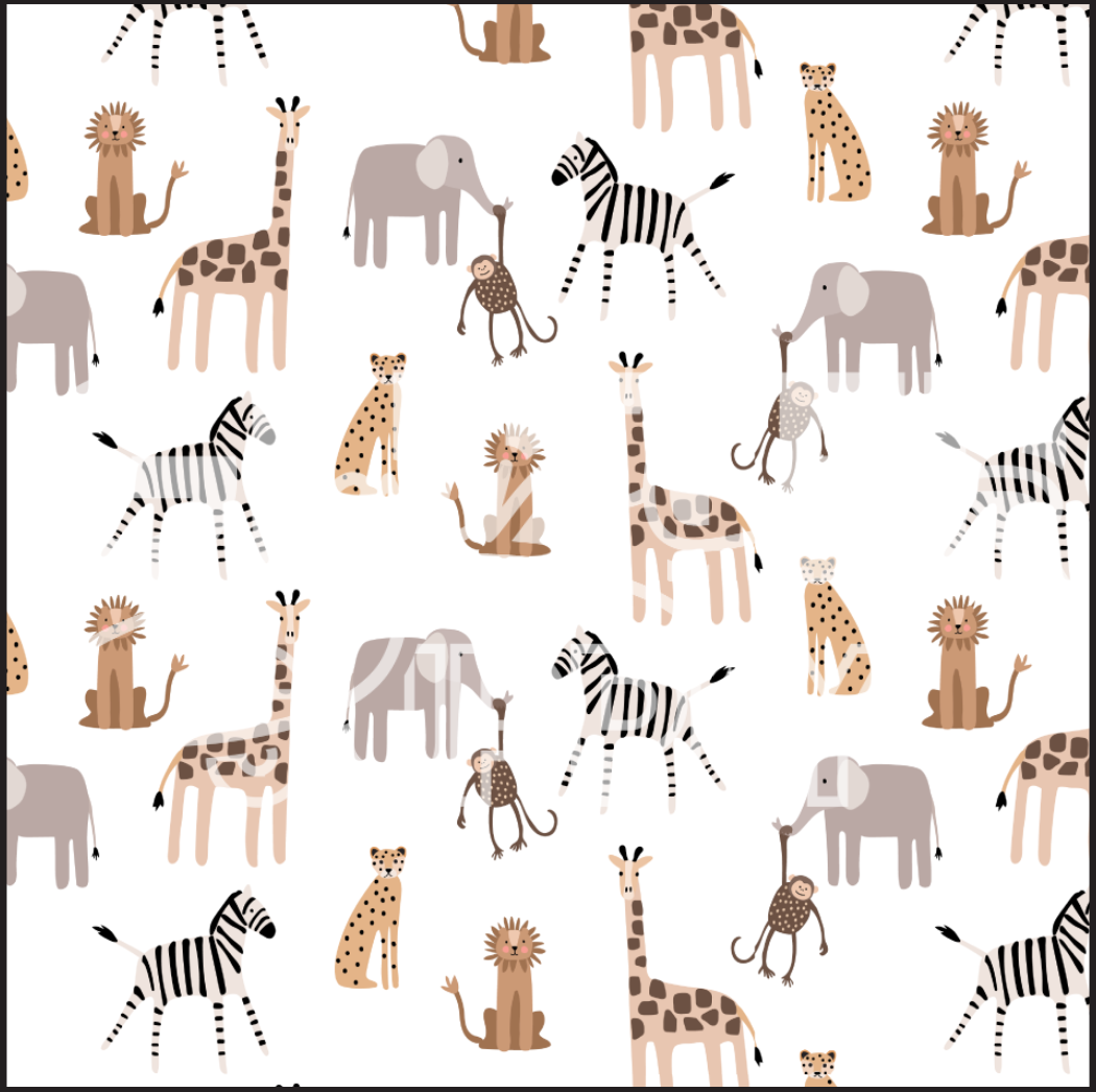Heycute Safari Animals on White – Glitter Girl Supply
