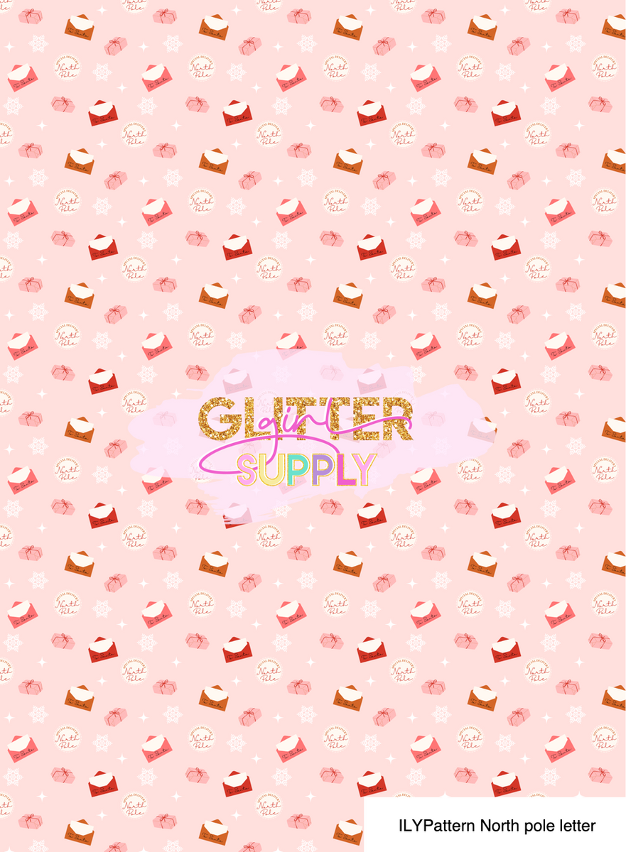 ILYPattern North pole letter – Glitter Girl Supply